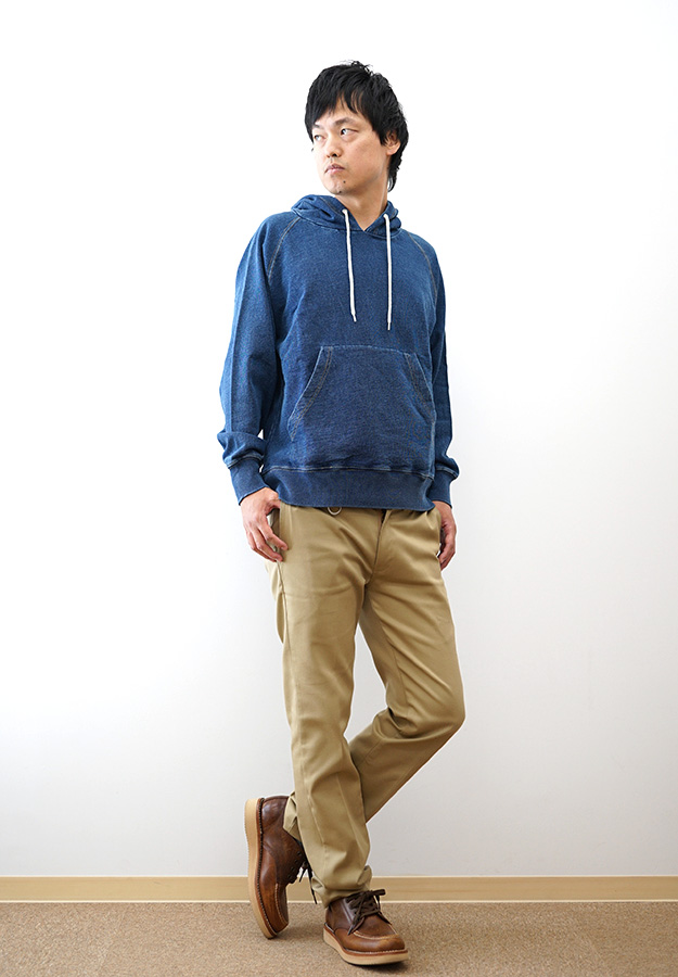 gym master（ジムマスター） 11oz インディゴ スウェット プルパーカー