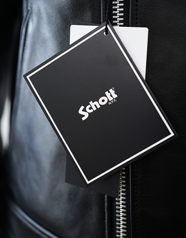 Schott N.Y.C（ショット） Schott ダブル ブレスト ライダース ジャケット メンズ 本革 羊革 厚手 シープスキン 革ジャン ...