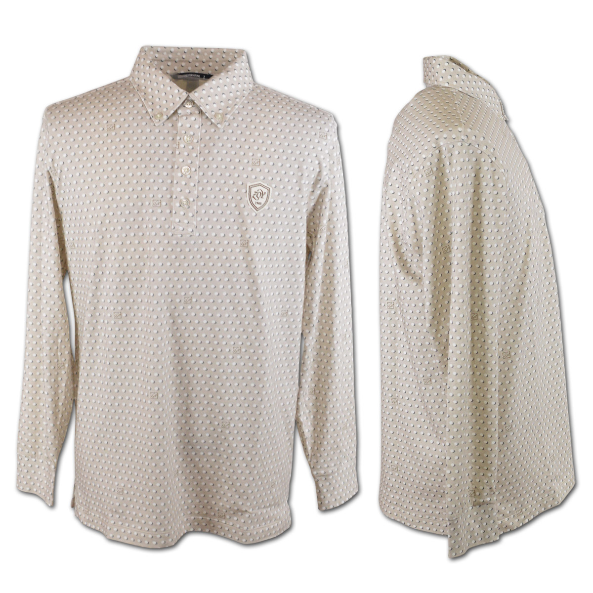 ZOY（ゾーイ） 長袖ポロシャツ ポロ ドット ゴルフ ゴルフウェア