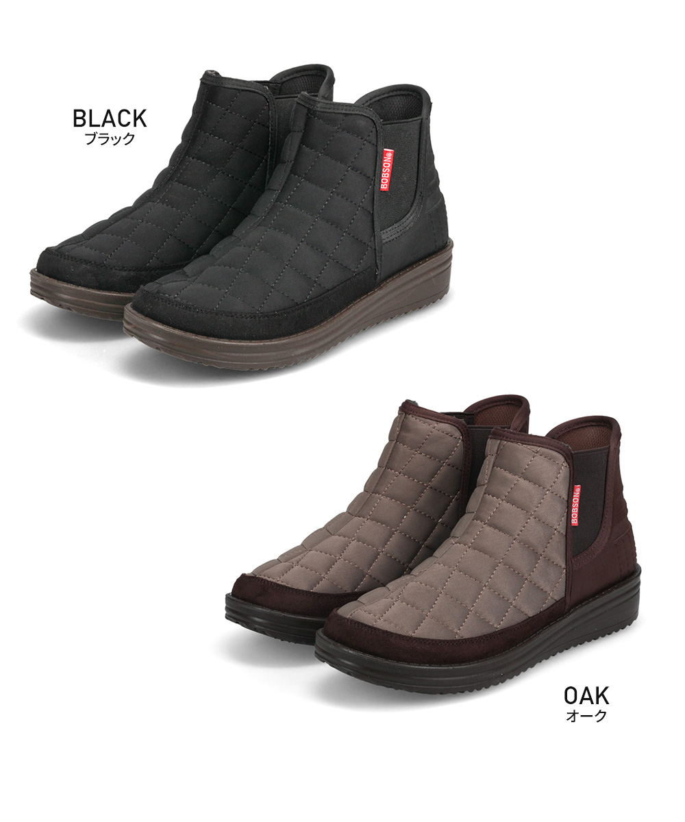 BOBSON ボブソン サイド ゴア ブーツ レディース 軽量 蓄熱 歩きやすい 冬 あったか 防滑 通勤 滑りにくい シンプル カジュアル ...