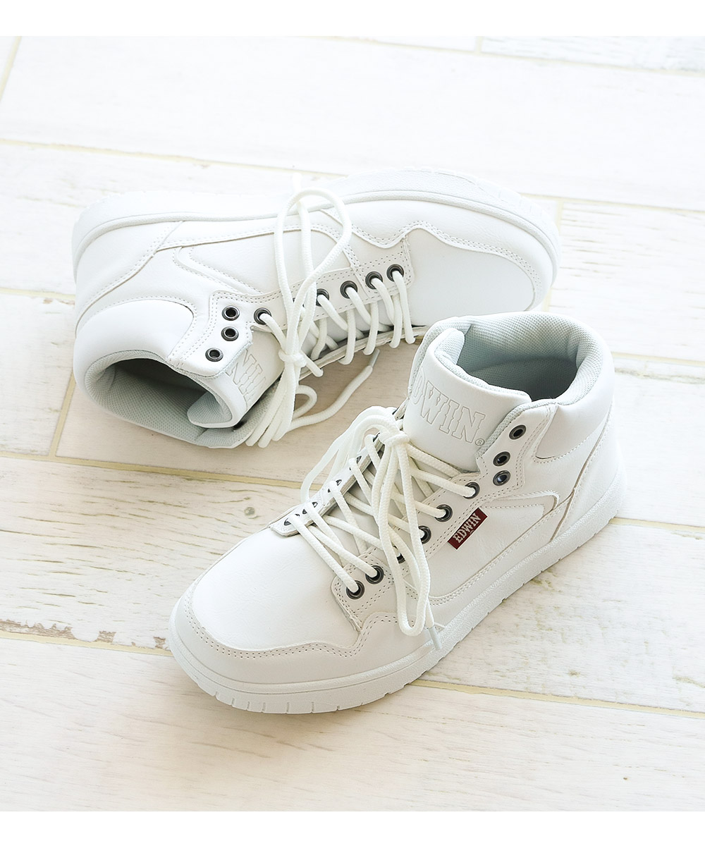 EDWIN エドウィン スニーカー レディース 防水 ミドルカット 白 黒 カジュアル おしゃれ レイン ブラック ホワイト キャメル 7671 : S-mart Yahoo! JAPAN店 ...