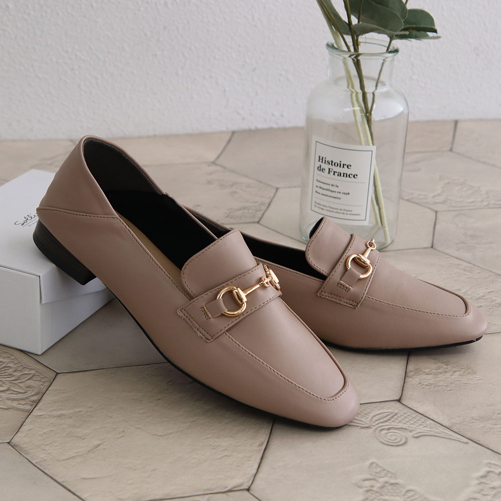 ビットローファー レディース かかとが踏める ローヒール 婦人靴