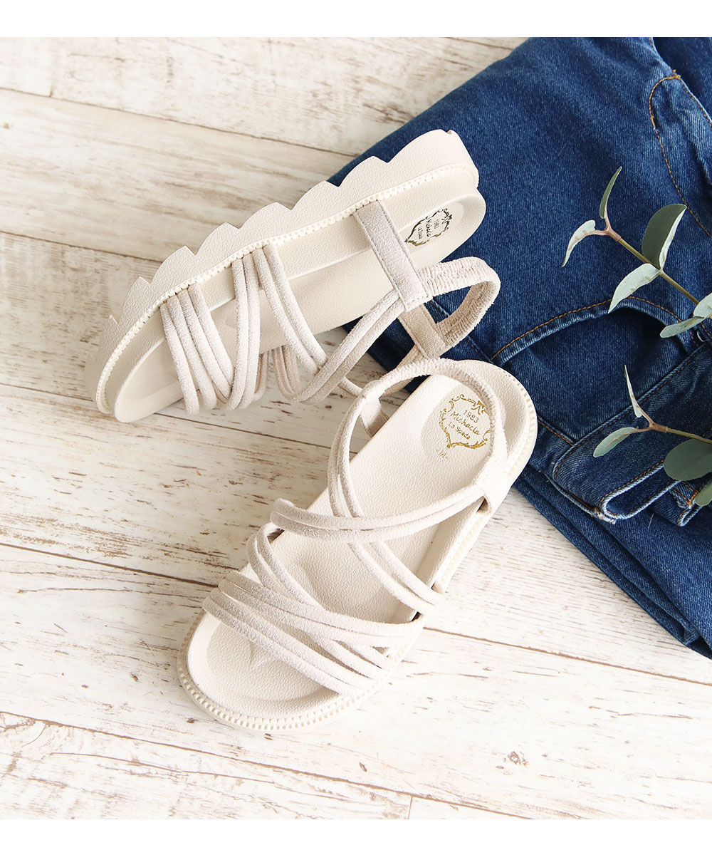 サンダル レディース 歩きやすい 厚底 プラットフォーム バック