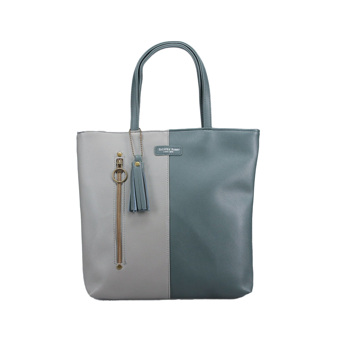 トートバッグ レディース ファスナー付き 通勤 仕事 軽い 鞄 カバン バッグ チャーム タッセル付き オフィス おしゃれ シンプル ツートン ...