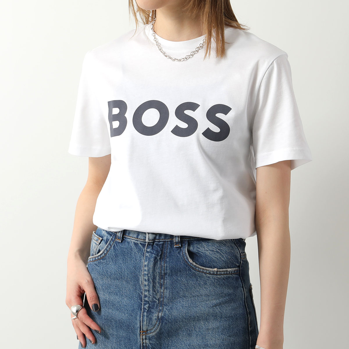 HUGO BOSS（ヒューゴ・ボス） HUGO BOSS ORANGE オレンジ 半袖Tシャツ 50481923 レディース ロゴT コットン ...