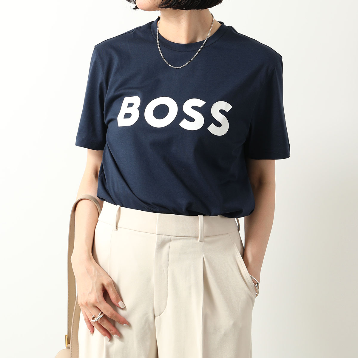 HUGO BOSS（ヒューゴ・ボス） HUGO BOSS ORANGE オレンジ 半袖Tシャツ 50481923 レディース ロゴT コットン ...