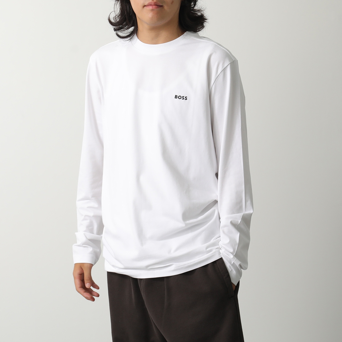 HUGO BOSS（ヒューゴ・ボス） 長袖 Tシャツ 50506365 10256064 メンズ ロンT カットソー ロゴ クルーネック ...