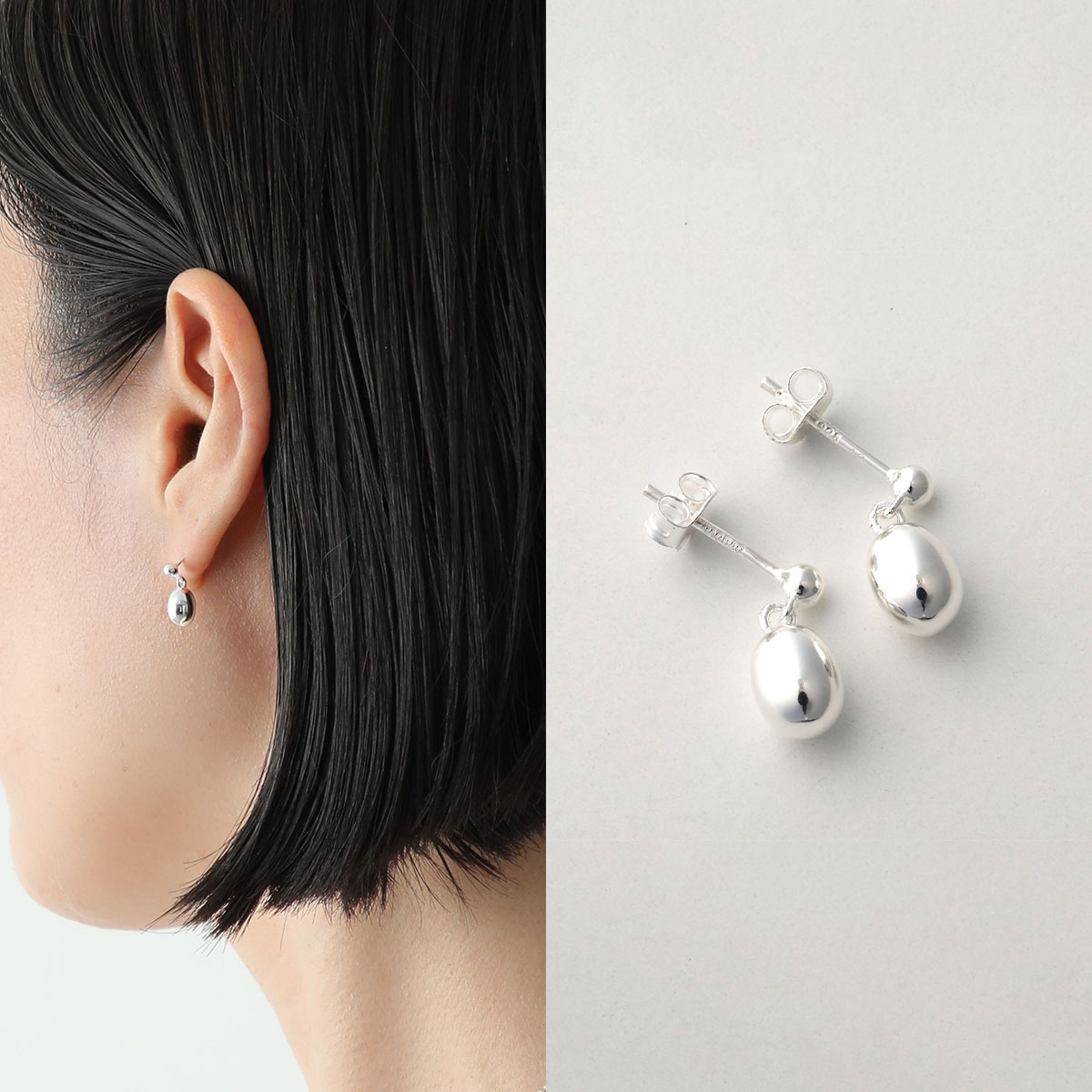 RAGBAG ラグバグ ピアス REFLECTION MINI EARRINGS リフレクション ミニ イヤリング 12098 レディース スターリングシルバー 楕円 アクセサリー ...
