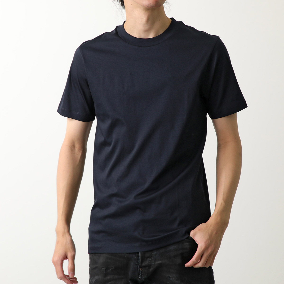 HUGO BOSS ヒューゴボス Tシャツ 50523931 メンズ 半袖 クルーネック コットン カットソー 無地 ロゴ スリムフィット ...