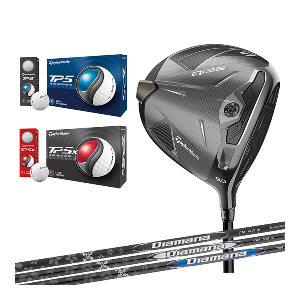 Qi35 テーラーメイド DRIVER 10.5度 カーボンシャフト 2025年モデル ＆ TP5／TP5x ボール 1ダース（12球入り） セット販売 : スポーツ プレスト - 通販 ...