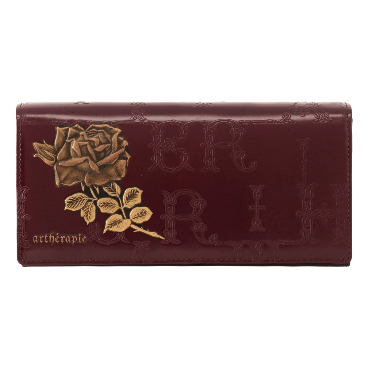 アルセラピィ 長財布 かぶせ 本革 レディース フィセルローズ230673 日本製 artherapie | 薔薇 エンボス 型押し レザー ...