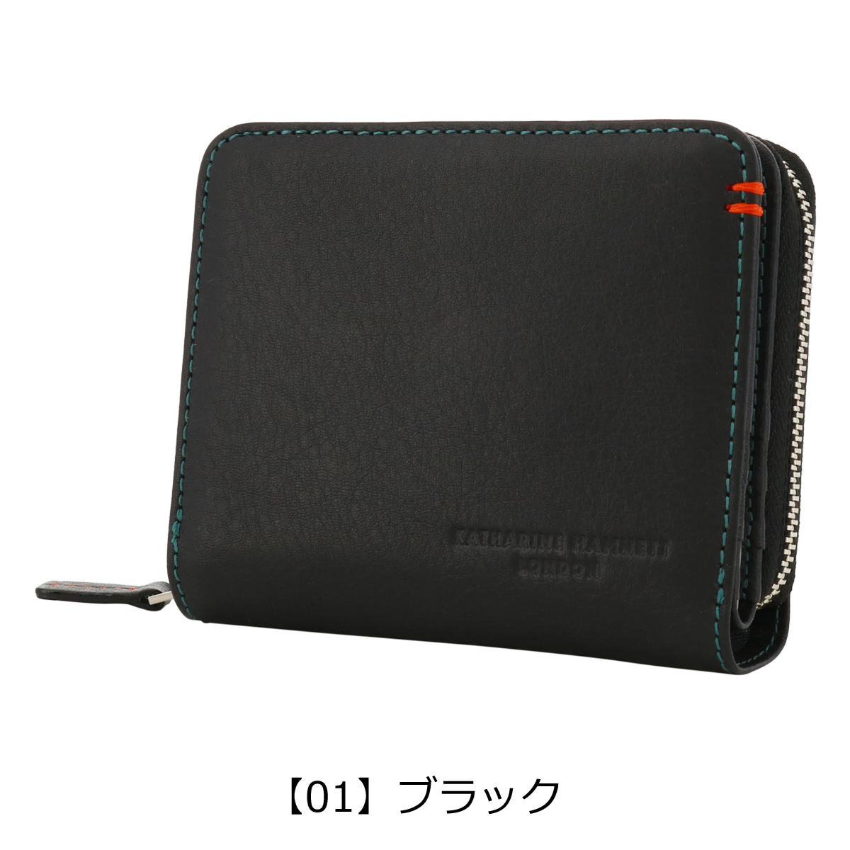 KATHARINE HAMNETT（キャサリンハムネット） 二つ折り財布 本革 メンズ