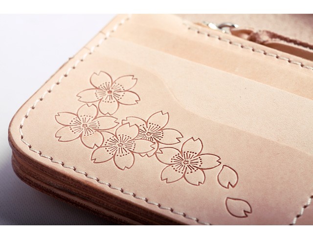 レザーウォレット 都桜 W-77K 花山 和柄 和風 長財布 送料無料 かざん