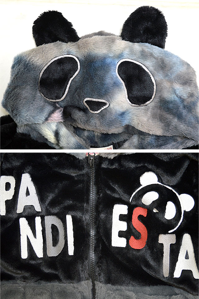 タイダイフェイクファー切替パーカー PANDIESTA JAPAN 592206 パンディエスタジャパン パンダ 男女兼用 nskm12353_4.jpg