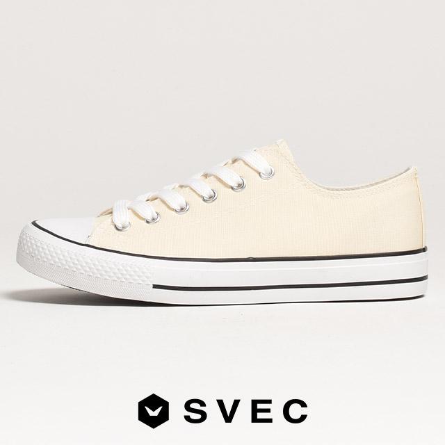 SVEC スニーカー メンズ レディース 黒 白 50代 40代 安い 24cm おしゃれ キャンバススニーカー カジュアルシューズ ユニセックス シンプル ローカット ブラック : 靴の ...