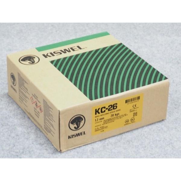 【即日発送/平日14時迄】軟鋼 490MPa級鋼用 ソリッドワイヤCO2用 KC-26 1.2mm 20kg KISWEL キスウェル ...