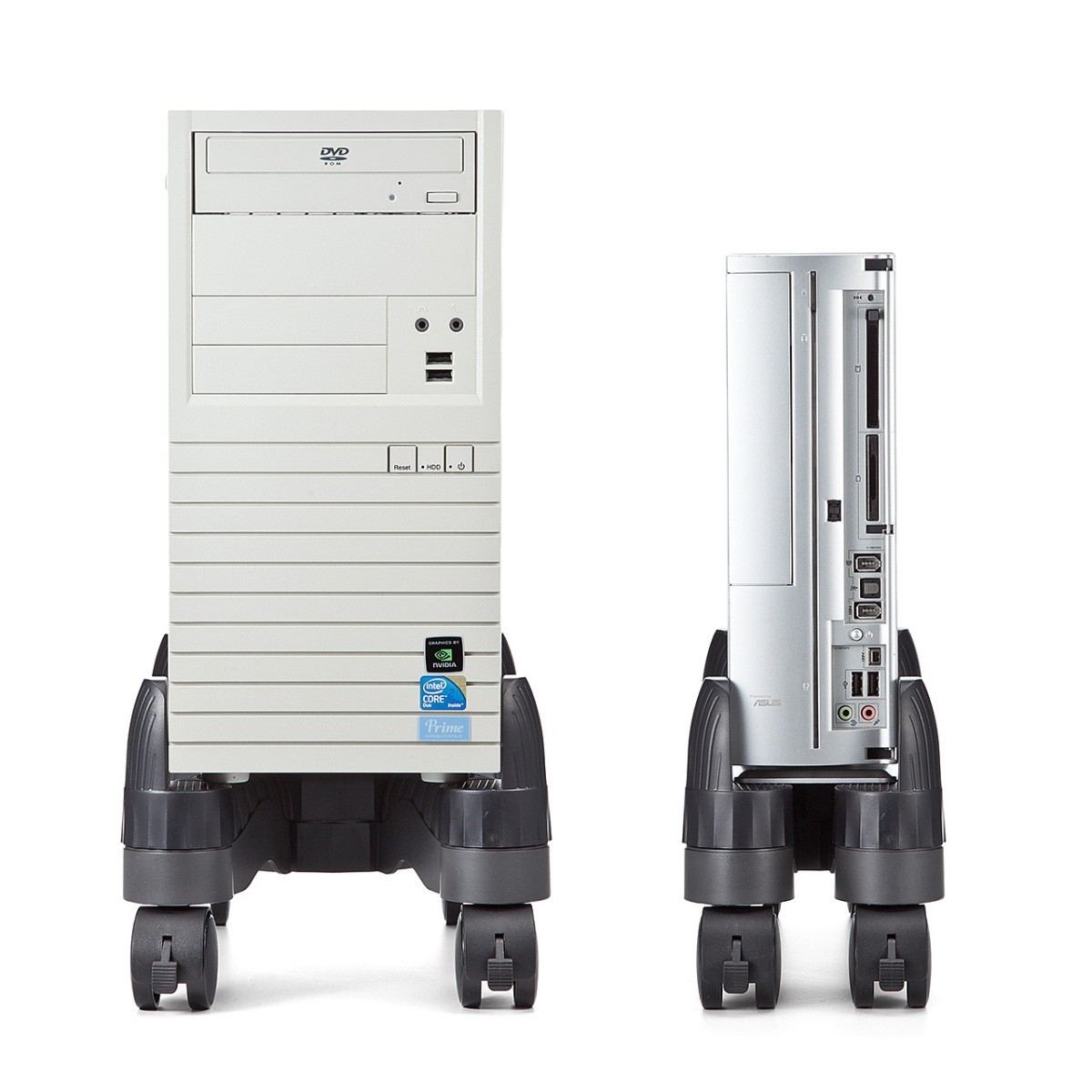 CPUスタンド パソコンカート キャスター付 PCスタンド デスクトップ ゲーミングPC 無段階調節 ほこり対策 ホットカーペット対策 100-CPU001 : 100-cpu001 ...