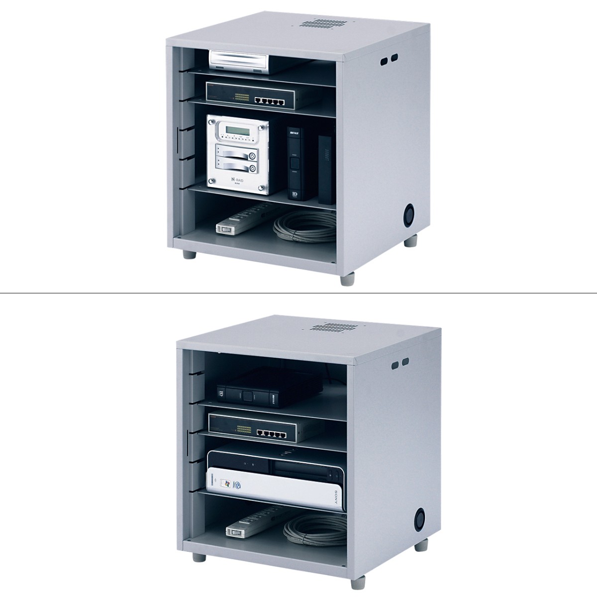 ネットワーク機器収納ラック （ 幅45cm 高さ50cm 奥行42cm ） CP-KBOX2 :CP-KBOX2:サンワダイレクト - 通販 ...