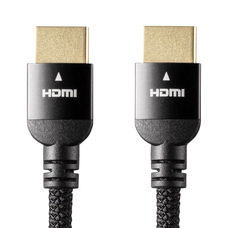 SANWA SUPPLY（サンワサプライ） ハイスピードHDMIケーブル ナイロンメッシュ 2m ブラック HEC対応 金メッキコネクタ 高 ...