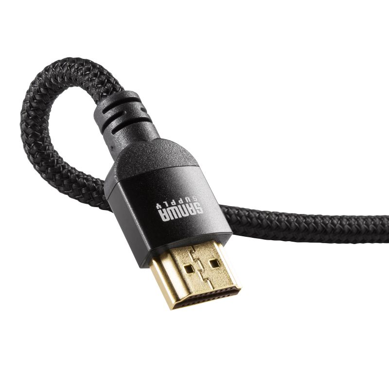 SANWA SUPPLY（サンワサプライ） ハイスピードHDMIケーブル ナイロンメッシュ 2m ブラック HEC対応 金メッキコネクタ 高 ...