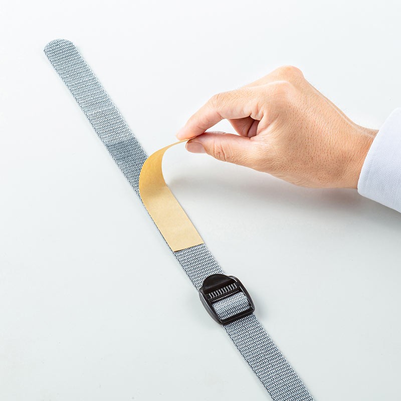 落下防止ベルト 書棚 オープン棚 90cm 地震対策 耐震 簡単（QL-E96-90） :QL-E96-90:サンワダイレクト - 通販 - Yahoo!ショッピング