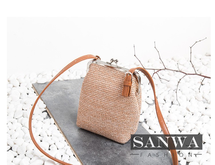 かごバッグ レディース ショルダーバッグ 斜めがけ 麦わらバッグ