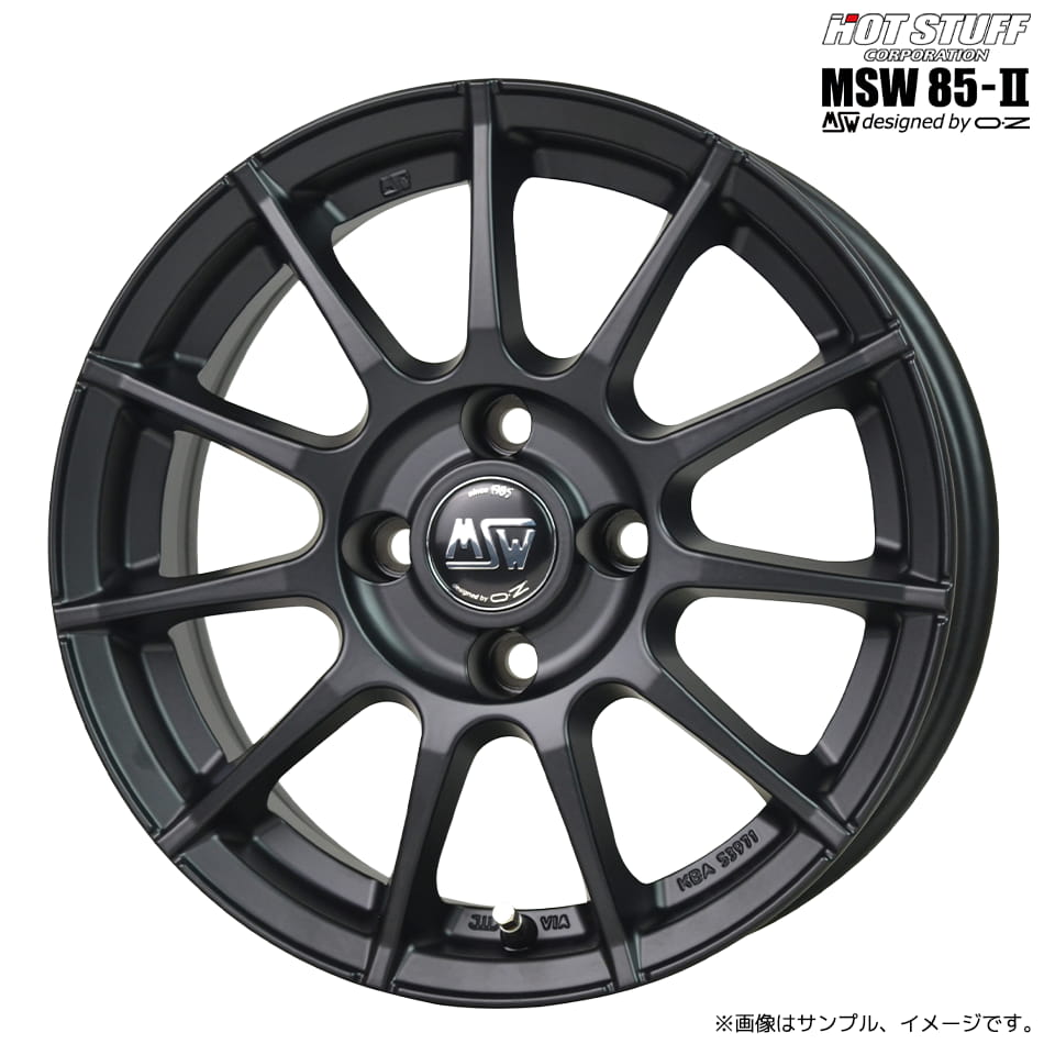 HOT STUFF（ホットスタッフ） MSW 85-II ホイール1本 16x6.5J 4H 98 +30 マットブラック(MBK) / 16 ...