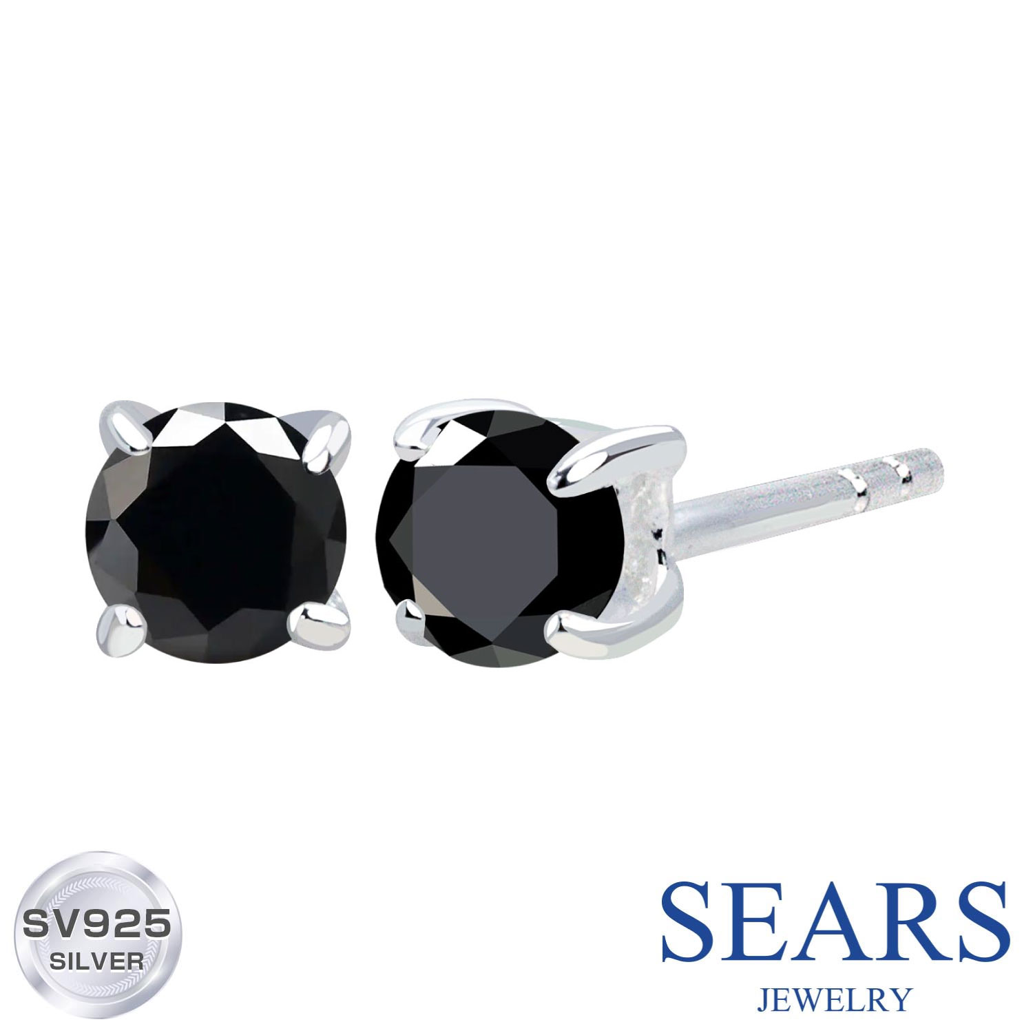 Sears ピアス メンズ レディース ユニセックス ブラック キュービックジルコニア 3mm シルバー925 シルバーピアス アクセサリー ブランド シアーズ : シアーズ公式ストア ...
