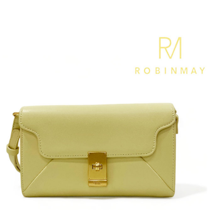 ロビンメイ バッグ お財布ショルダー カード 小銭 ウォレット クロスボディバッグ ロゴ レディース 台湾ブランド 鞄 ギフト レモンイエロー ROBINMAY BAG C280 : c280 ...