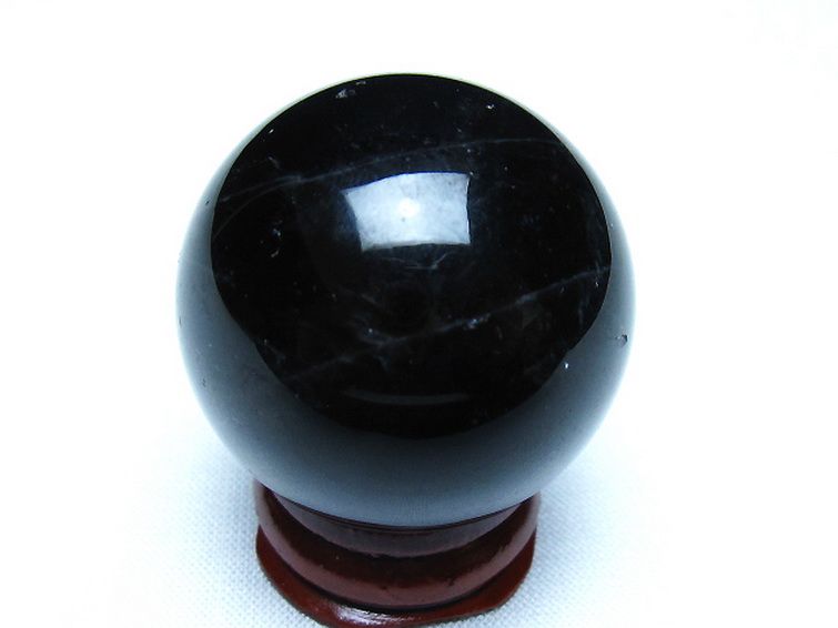 モリオン 純天然 黒水晶 丸玉 35mm [t220-10004] 誠安天然石専門店 【本店】