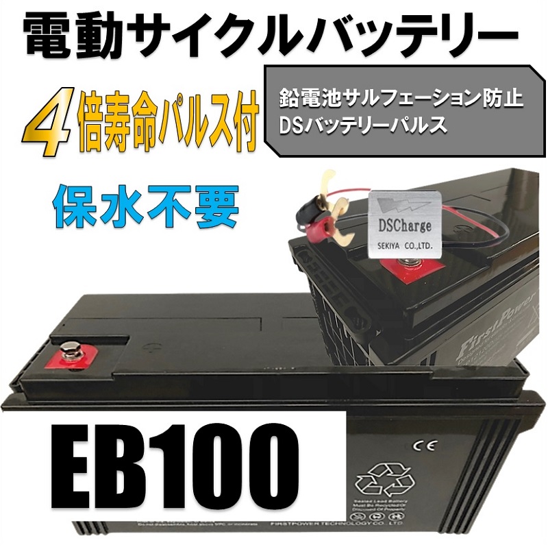 劣化防止パルス付 EB100（120AH大容量） EB 密閉型 55Ah 12V LFP12120D :1122-100:SEKIYA ...