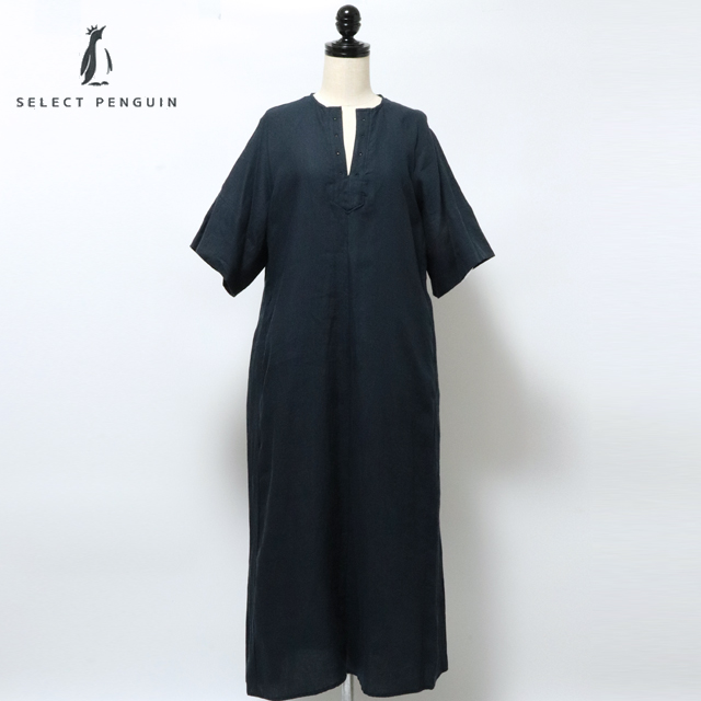 TICCA フレアスリーブワンピース TBES-408 国産リネン100％ ティッカ 日本製 : 雑貨のお店セレクト・ペンギン - 通販 - Yahoo!ショッピング