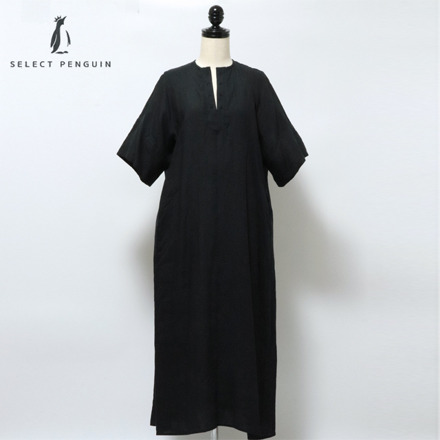 TICCA フレアスリーブワンピース TBES-408 国産リネン100％ ティッカ 日本製 : 雑貨のお店セレクト・ペンギン - 通販 - Yahoo!ショッピング