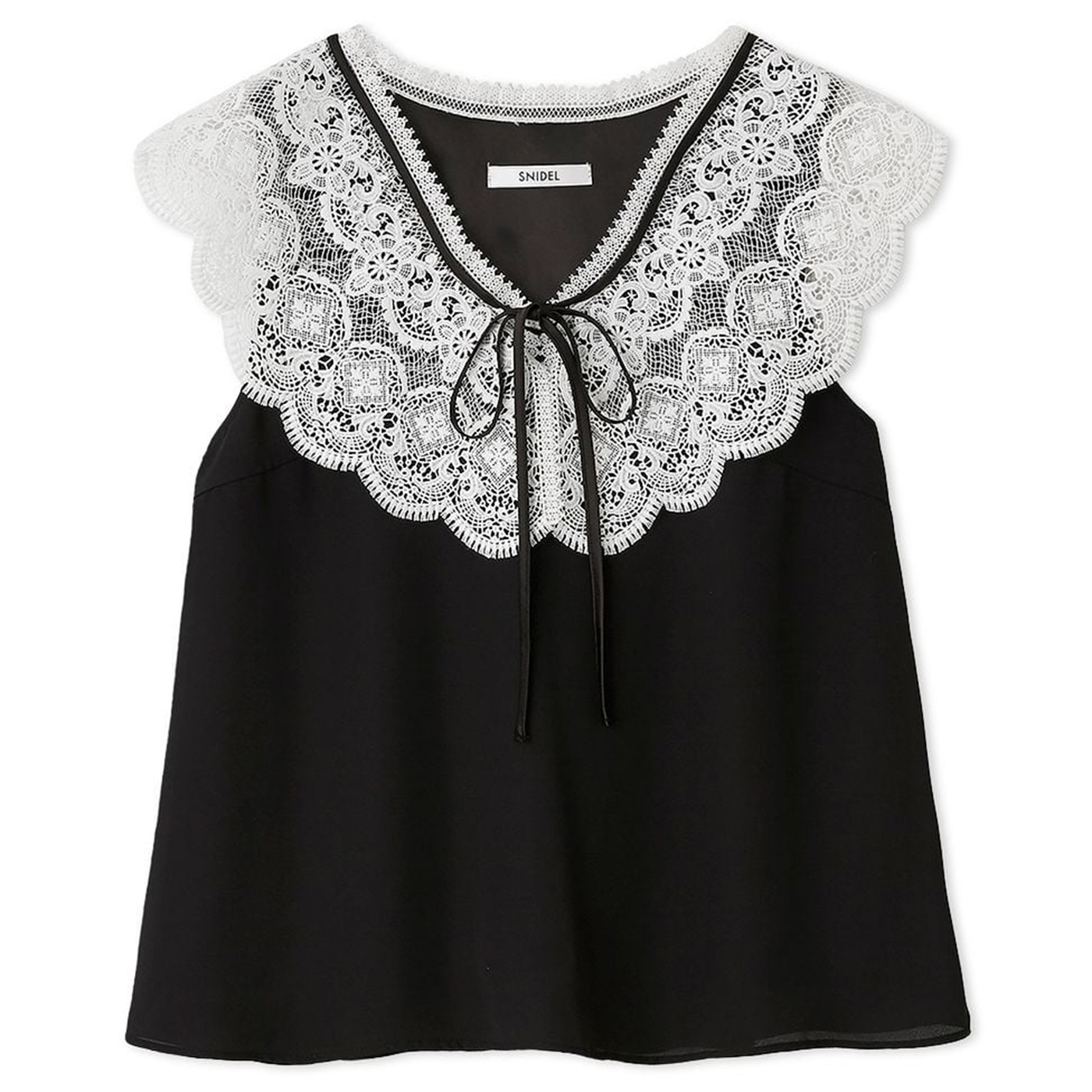 SNIDEL（スナイデル） エンブロイダリーレースカラーブラウス