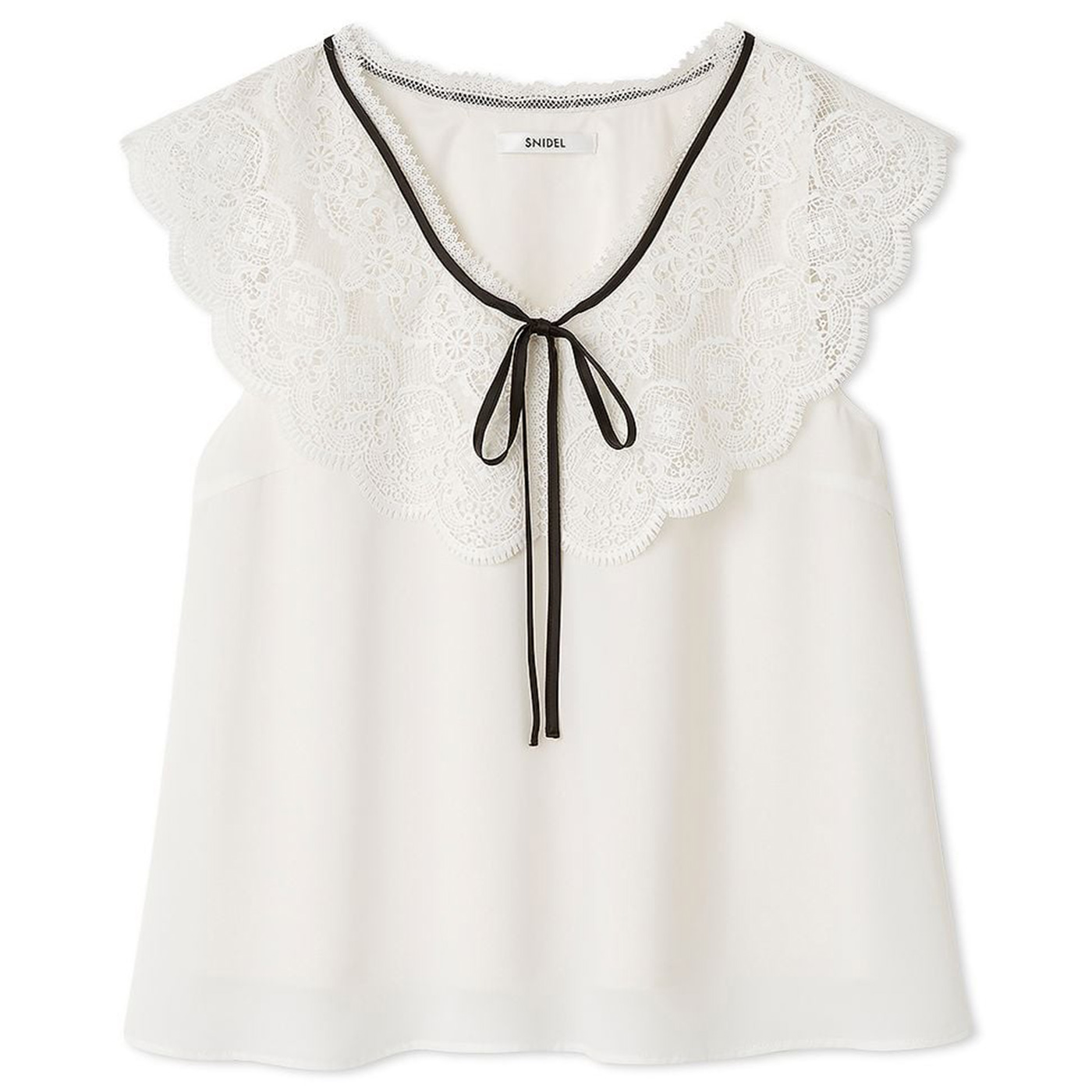 SNIDEL（スナイデル） エンブロイダリーレースカラーブラウス