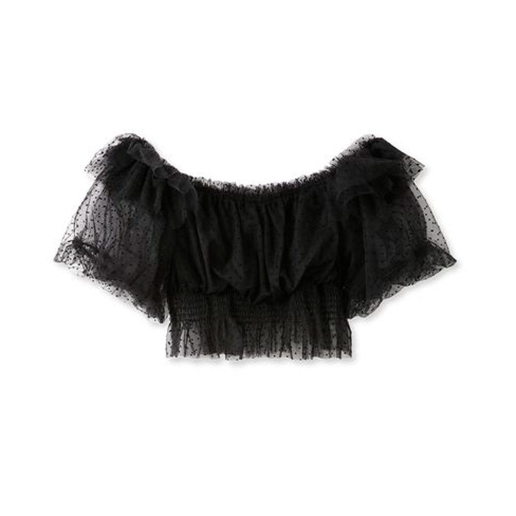 FURFUR SALE50%OFF ファーファー ドットチュールパフスリーブ FURFUR SALE50%OFF ファーファー ドットチュールパフスリーブ