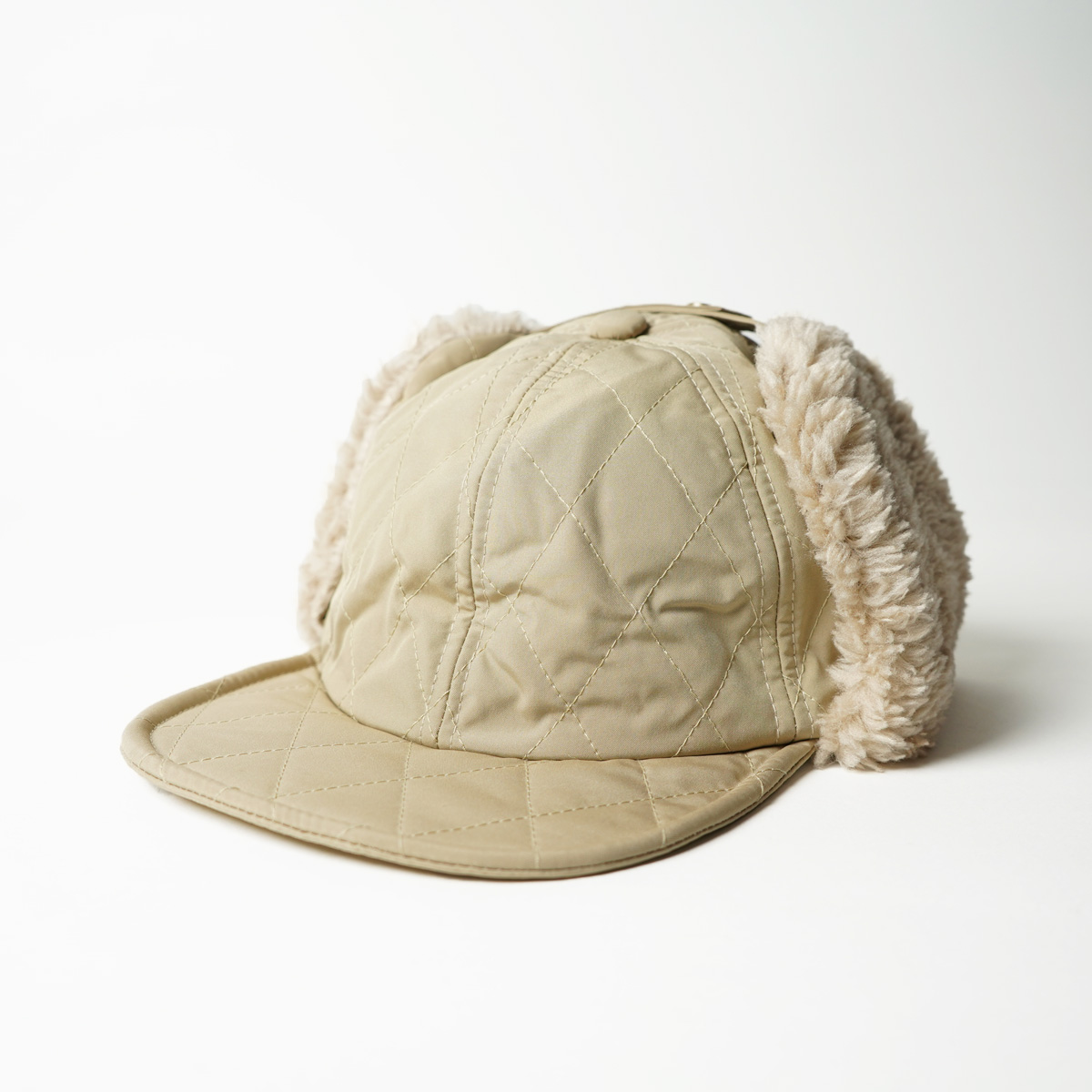 Quilting Short Flap Cap(キルティング ショート フラップ キャップ) BCN-Y21776 ボア付き帽子 キャップ ...