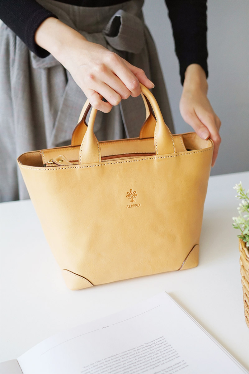 ALBERO アルベロ NATURALE ナチュラーレ 手さげバッグ 2140 : こだわりのブランド Sentire-One - 通販 - Yahoo!ショッピング
