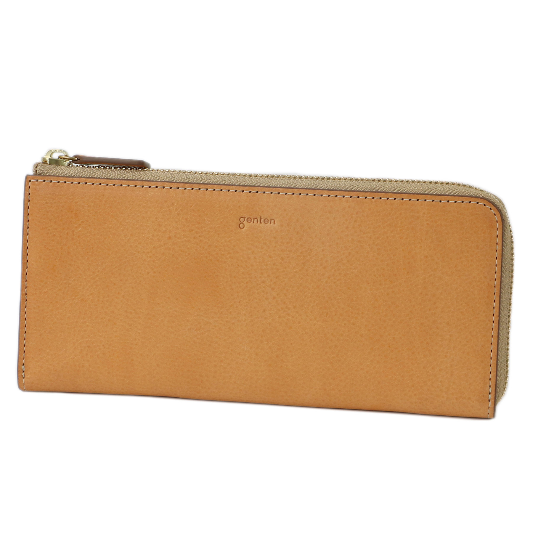 genten 【選べるノベルティ付】 ゲンテン CUOIO クオイオ 小銭入れ付き長財布（L字ファスナー式） 44670 : こだわりの ...