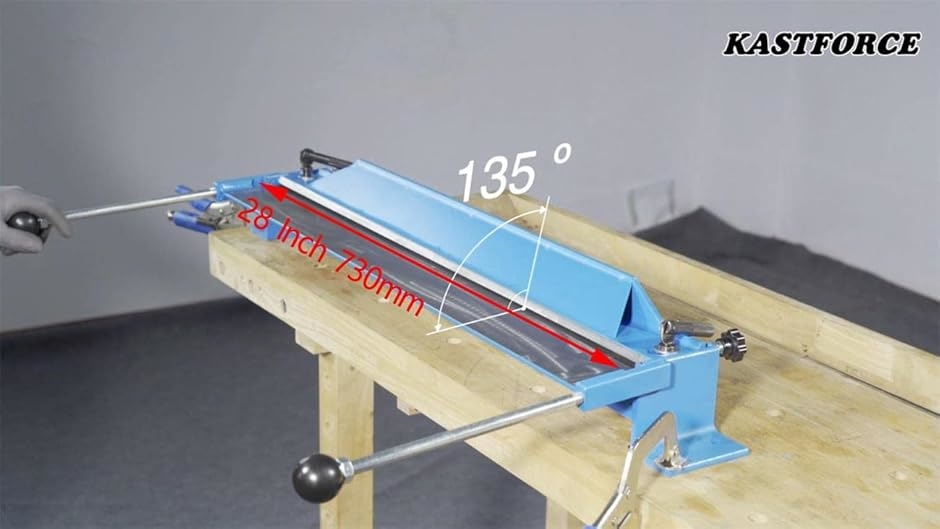 KF5002 メタルブレーキ メタルベンダー 板金折り曲げ機 手動 最大曲げ幅730mm 最大曲げ厚1.0mm 最大曲げ角度135o ...