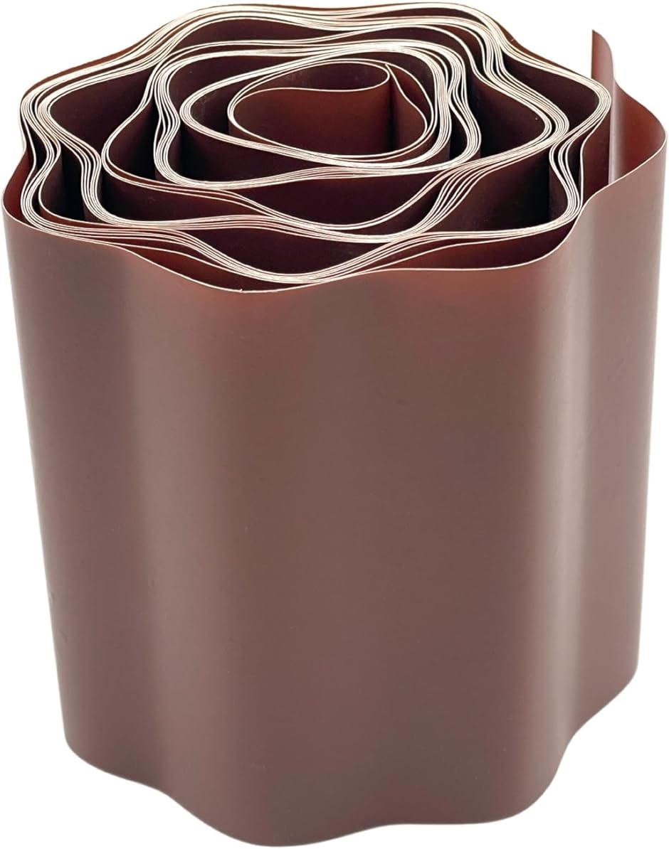 根止めシート 花壇 園芸 ガーデニング 囲い 土留め フェンス ウェーブエッジ ブラウン(ブラウン 高さ15cm、長さ9m) : セブンリーフ - 通販 - Yahoo!ショッピング