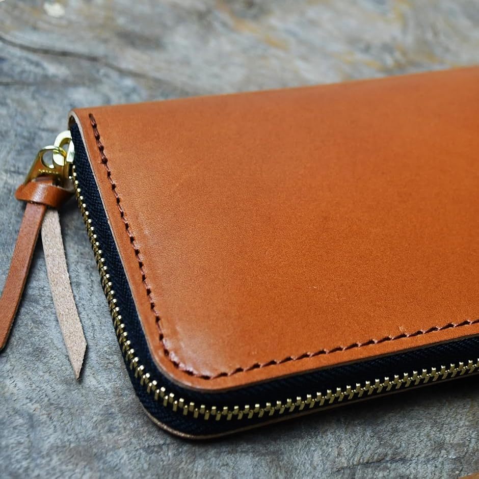 atelierCODEL 長財布 ラウンドファスナー 栃木レザー メンズ 本革(ブラウン) : セブンリーフ - 通販 - Yahoo!ショッピング