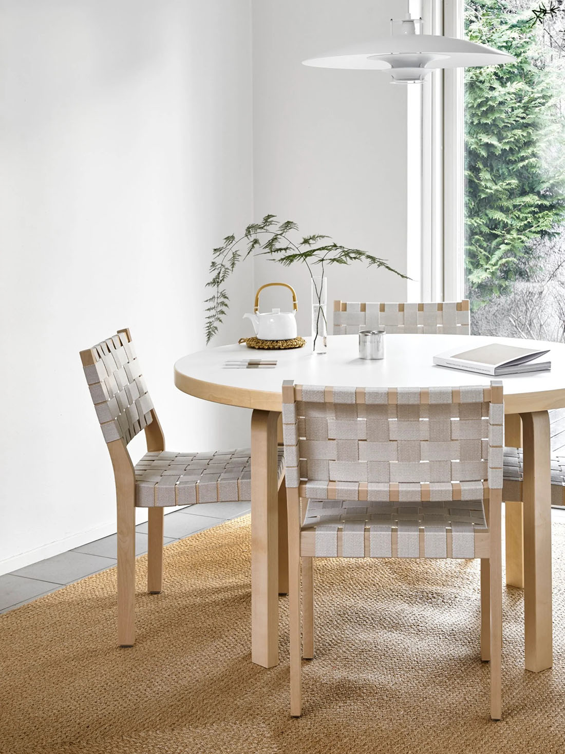 【ガチャプレゼント中】 artek アルテック TABLE 90A ホワイトラミネート 100x100x72cm テーブル Lレッグ アルヴァ ...
