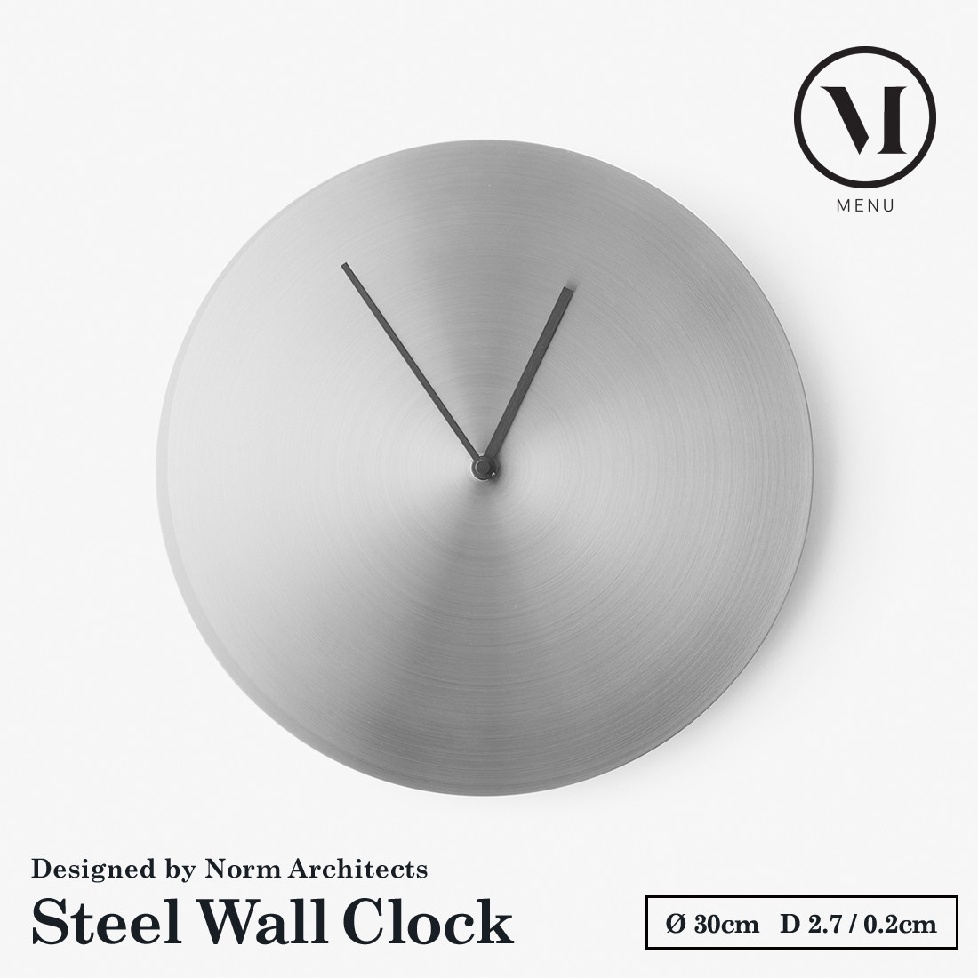 Audo Copenhagen Norm Wall Clock Steel ノームウォールクロック ステンレス スチール 時計 壁掛け時計 ...
