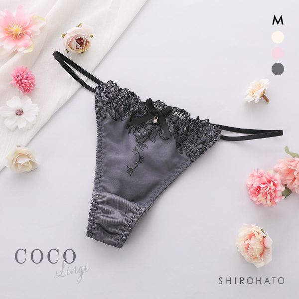 COCO Linge ココランジェ ピオニーフルール Tバック ショーツ ストリング : SHIROHATO(白鳩) - 通販 - Yahoo!ショッピング