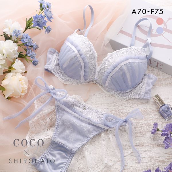 COCO Linge ココランジェ グラマラスミニョンヌ ブラジャー ショーツ セット バックレース サイドリボン 大きいサイズ : SHIROHATO(白鳩) - 通販 - Yahoo!ショッピング