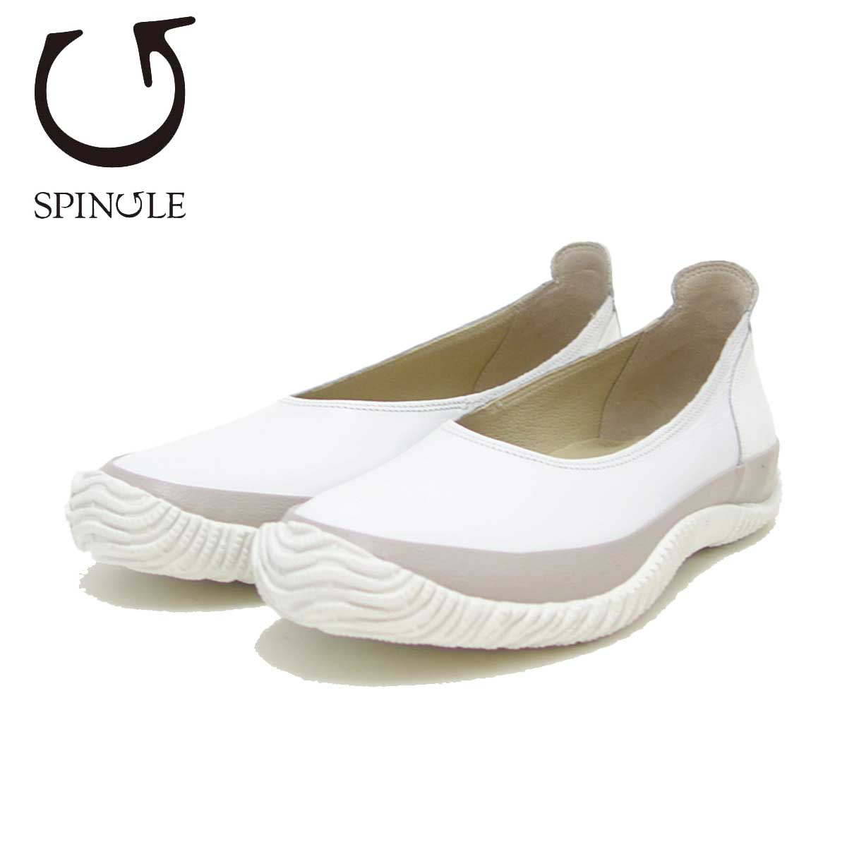 スピングル ムーブ SPINGLE MOVE 1811（レディース）ホワイト (61) カンガルーレザー 天然皮革 スニーカーパンプス ラバー ...
