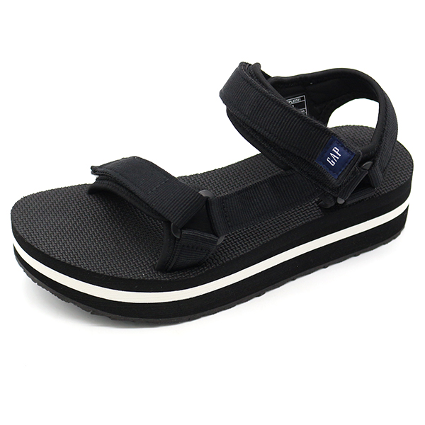 ギャップ レディース サンダル 靴 スポーツサンダル 黒 ブラック ベージュ ベルトテープ 厚底 美脚 快適 軽量 カジュアル シンプル アウトドア GAP GPL22331 ...