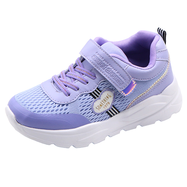 スニーカー キッズ ジュニア 子供 靴 厚底 黒 ブラック パープル 女の子 かわいい サムシングエドウィン SOMETHING EDWIN SOM-3147 :som3145:シューズベース ...