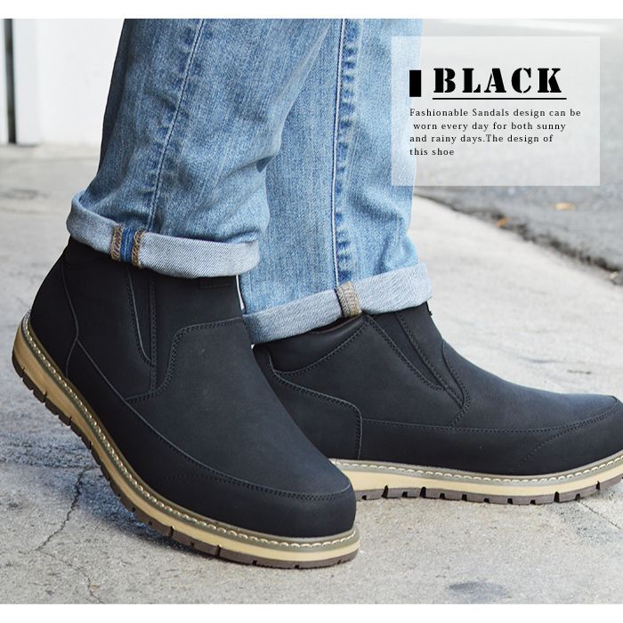 LiBERTO EDWIN リベルト エドウィン メンズ ブーツ 防水 サイドゴアブーツ レインブーツ レインシューズ ワークブーツ チャッカ ...